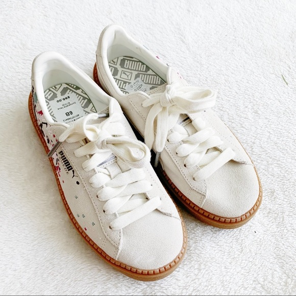 Puma | Shoes | Nwt Puma Suede Basket Embroidery Platform Sneakers ...